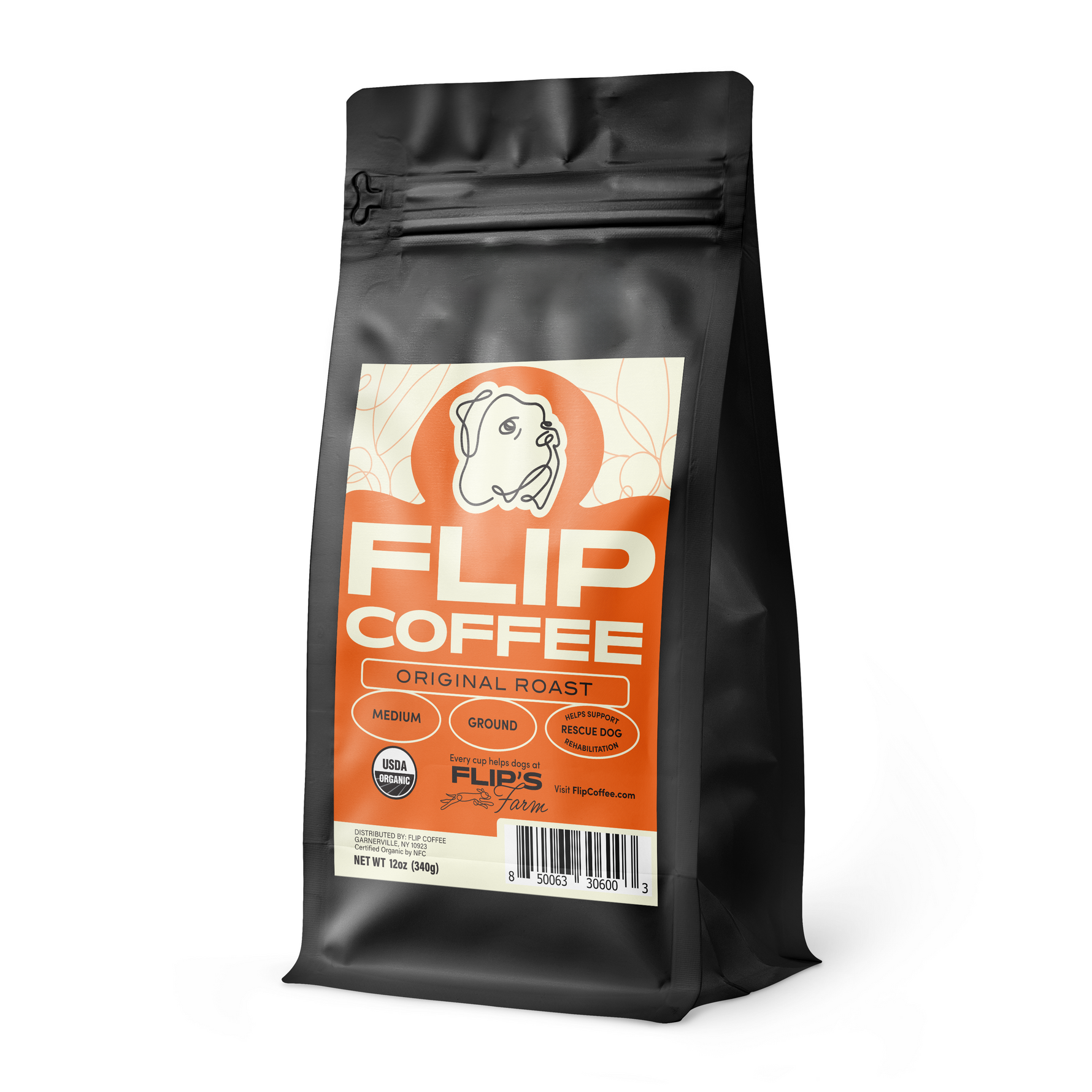 Medium Roast USDA Organic 12 oz Coffee Bag – Flip Coffee